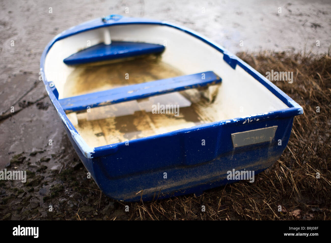 An old rowing boat at Fremington Quay on the Tarka Trail cycle route ...