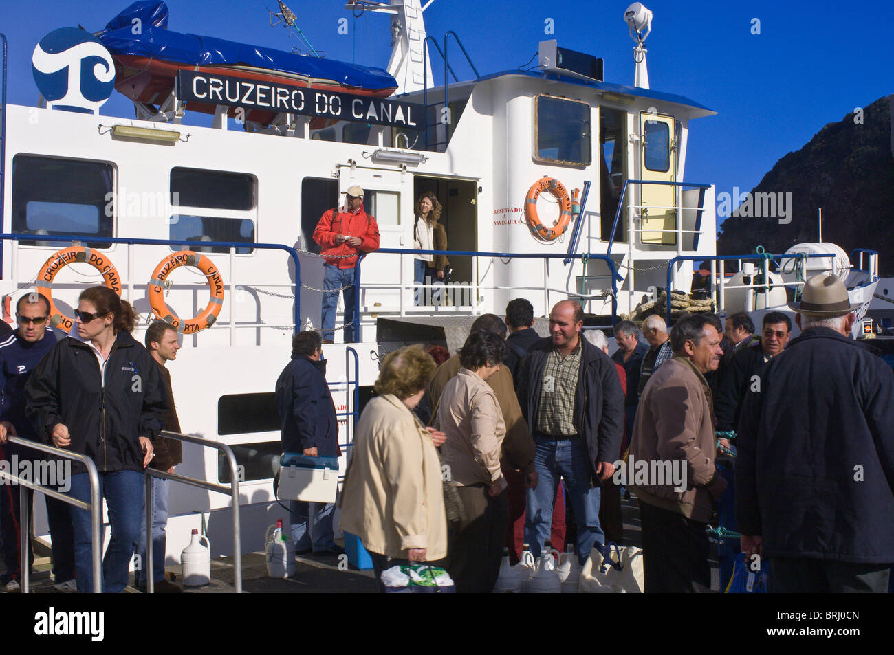 Ferry dock in Sao Roque, Pico, Azores, Portugal Stock Photo - Alamy