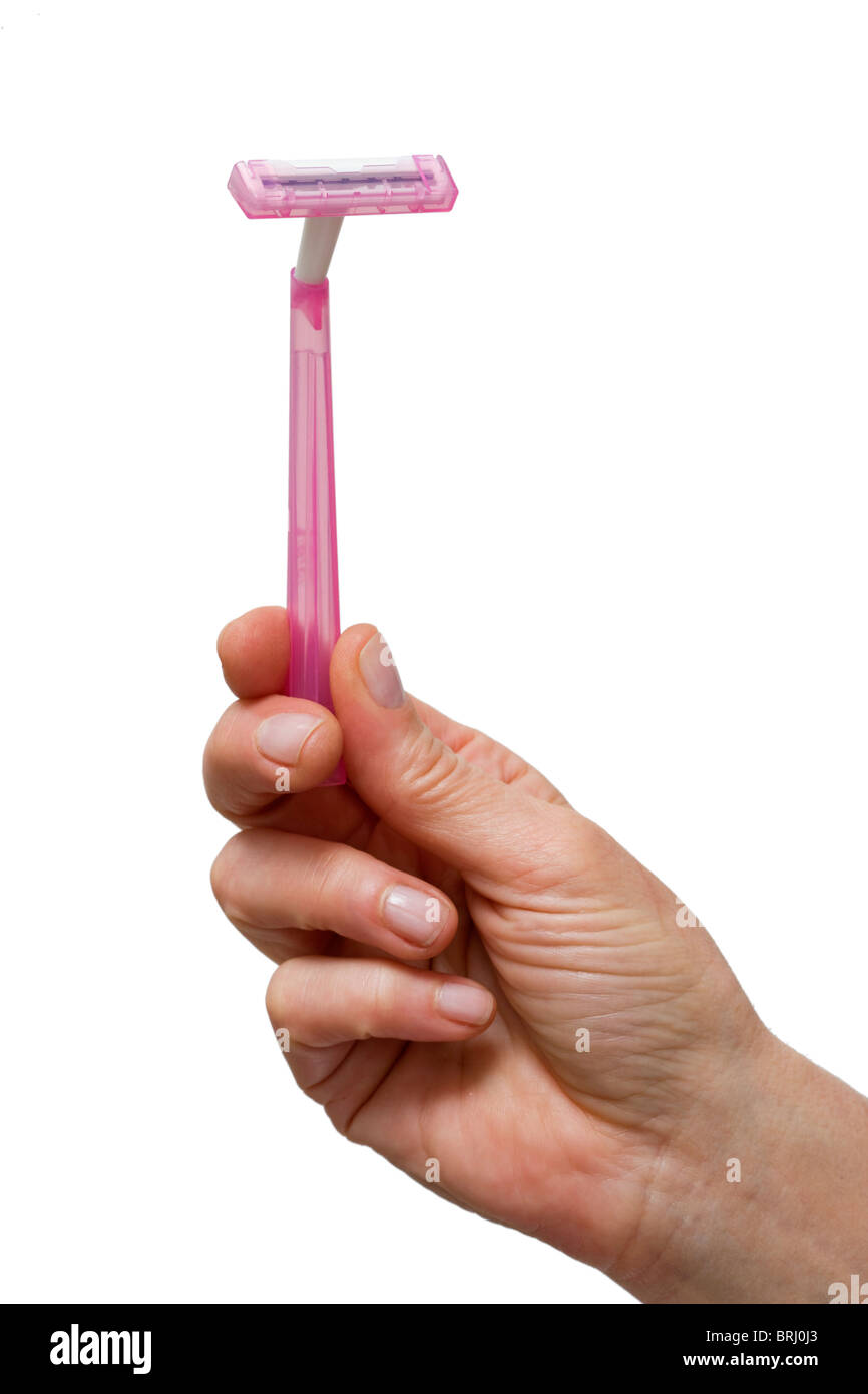 hand holding a disposable razor Stock Photo - Alamy