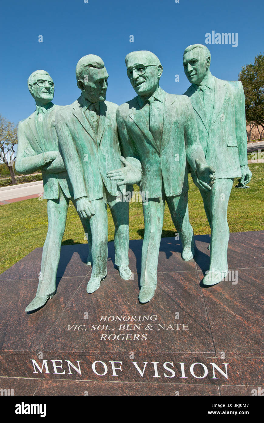 "Men of Vision" sculpture dedicated to Vic, Sol, Ben and Nate Rogers ...