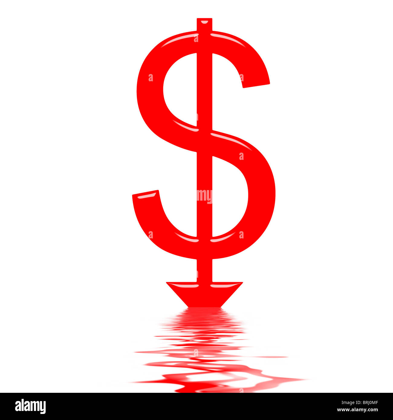 Dollar symbol sinking in hi-res stock photography and images - Alamy