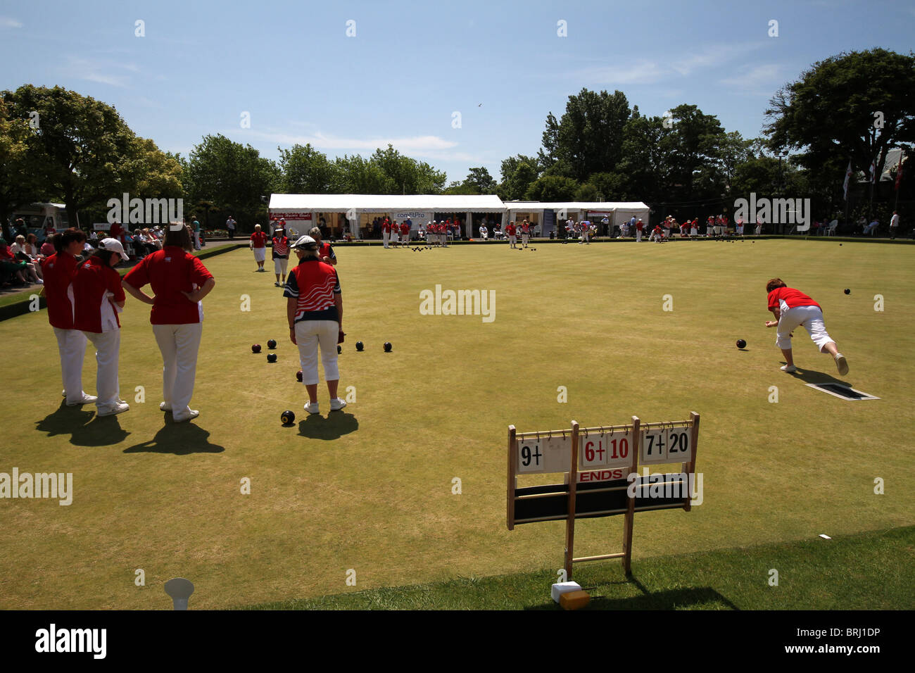 A national bowls contest at Beach House Gardens in Worthing. these ...