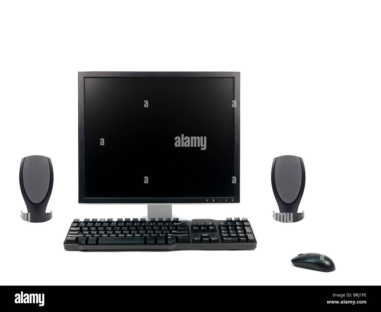 A desktop computer isolated against a white background Stock Photo - Alamy