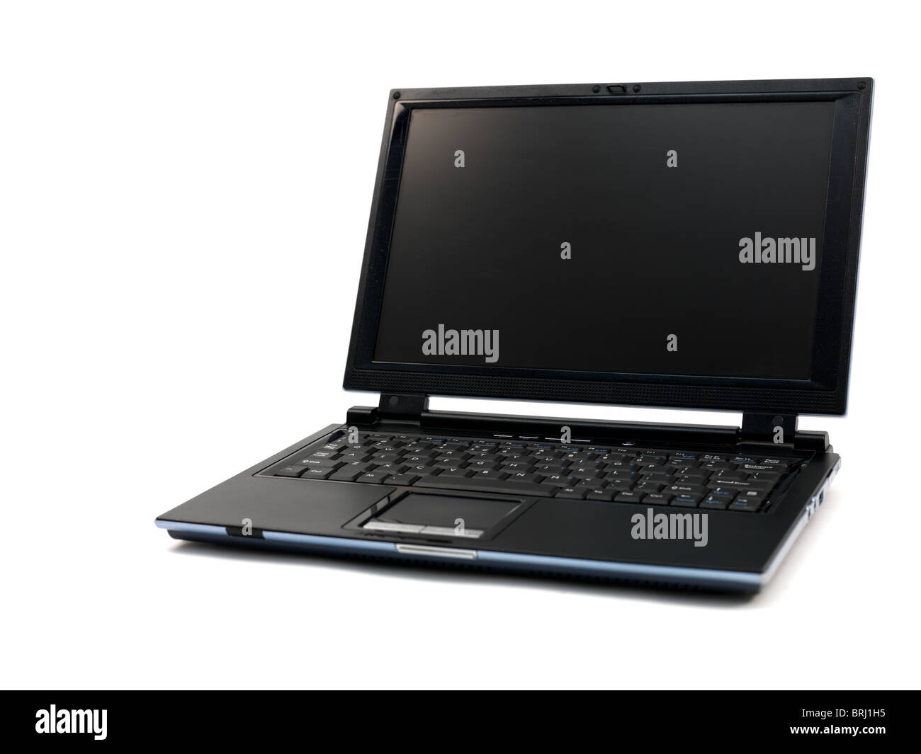 Laptop blank screen on office Cut Out Stock Images & Pictures - Alamy