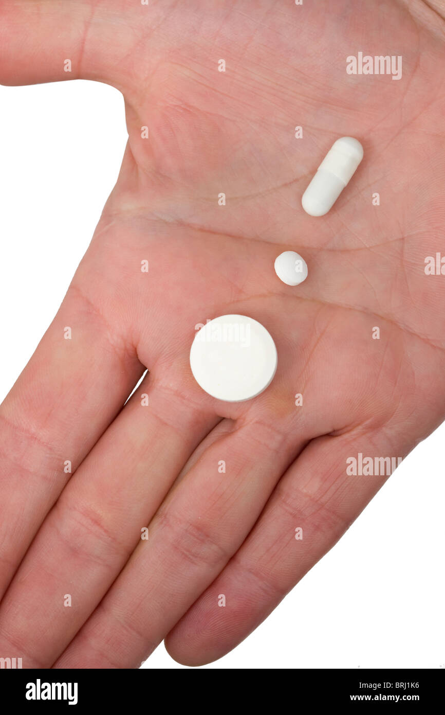 medicines in a hand Stock Photo - Alamy