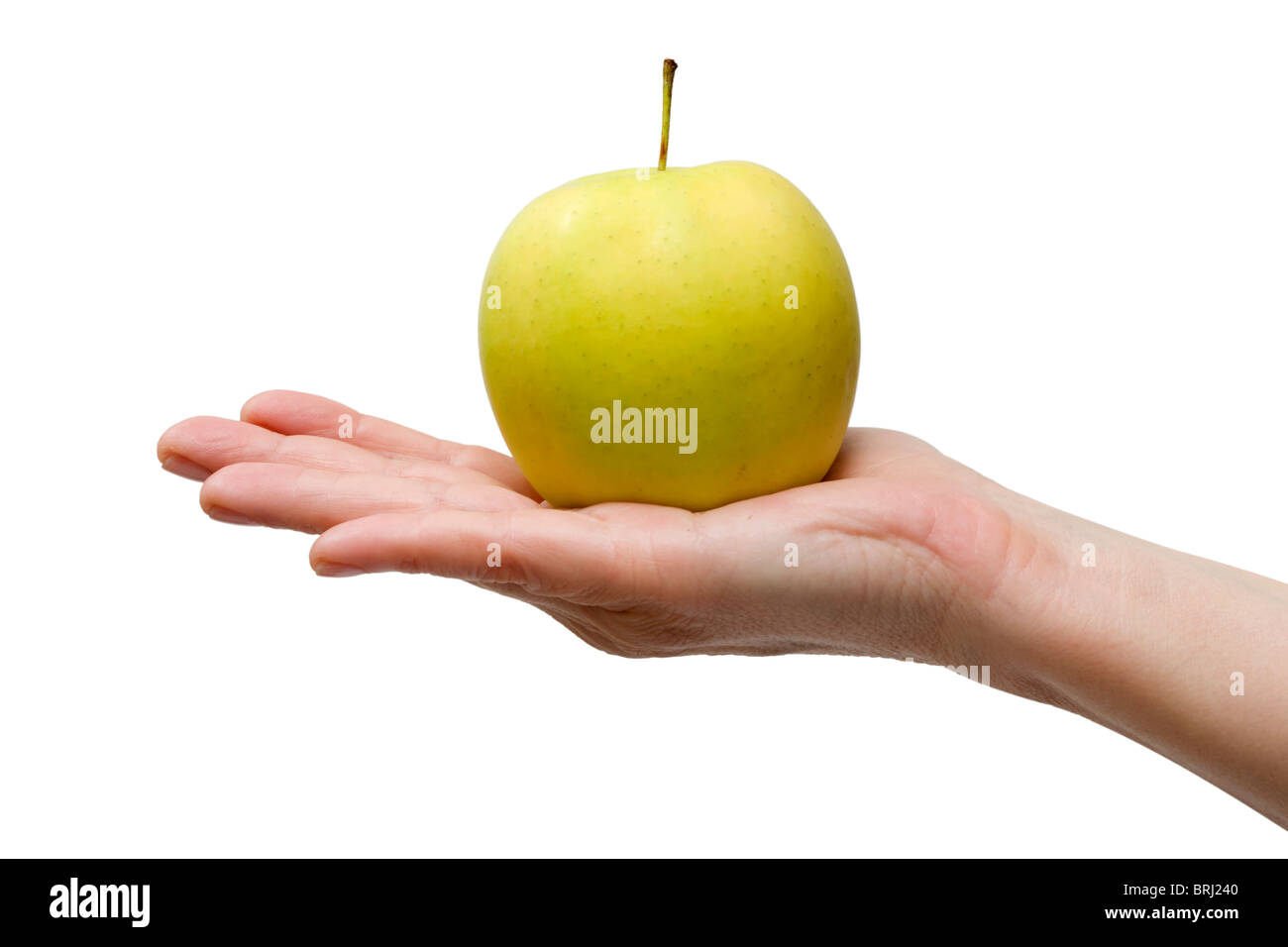 Hand apple fresh fruit Cut Out Stock Images & Pictures - Alamy