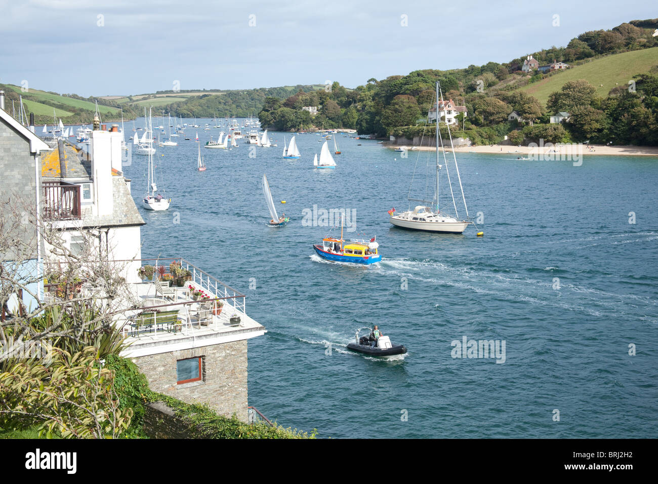 Salcombe harbour, Devon, England, United Kingdom Stock Photo - Alamy