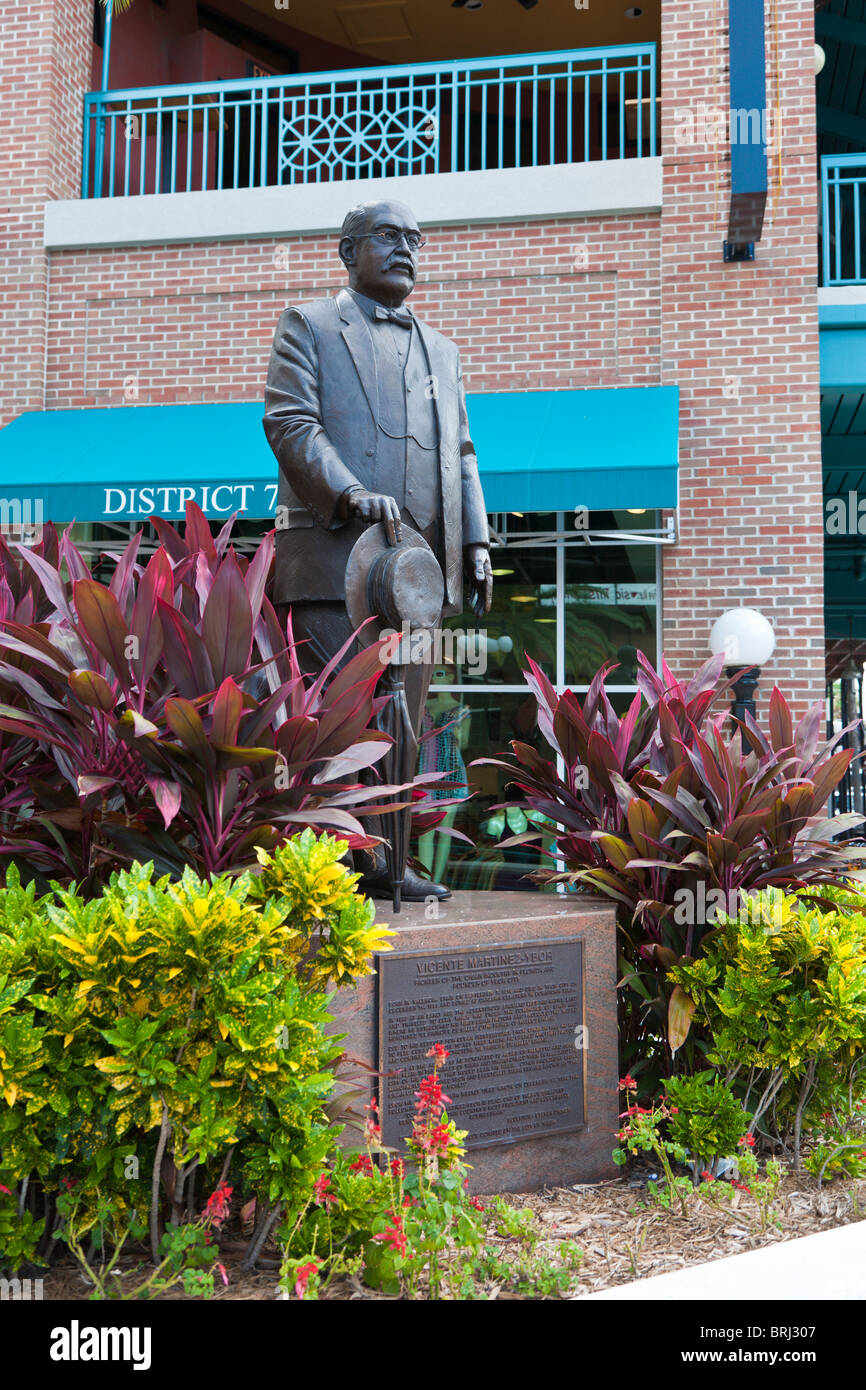 Statue of Vicente Martinez Ybor, a Spanish American industrialist and ...