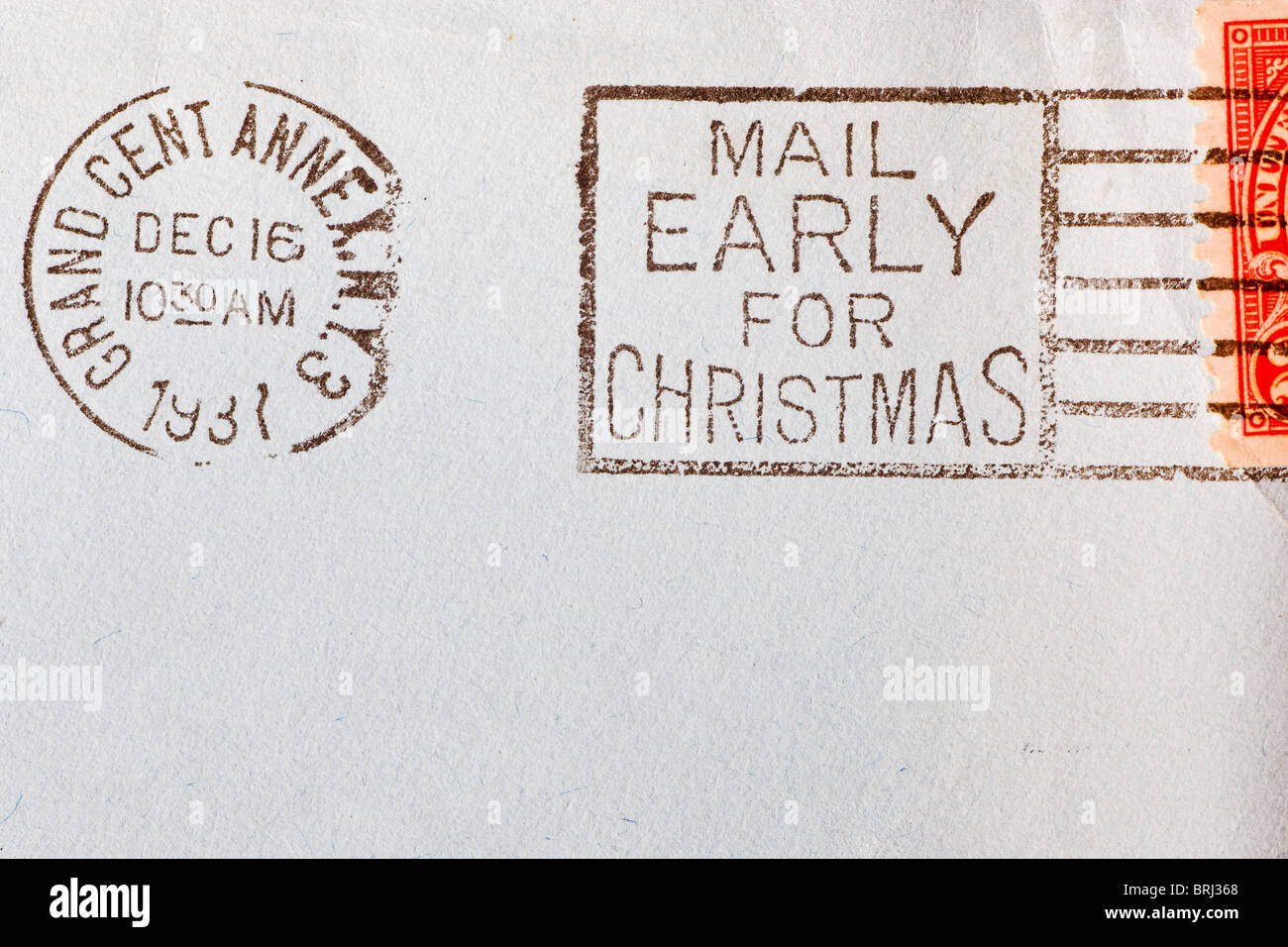 Vintage yellowed envelope with postmark stamp Stock Photo - Alamy