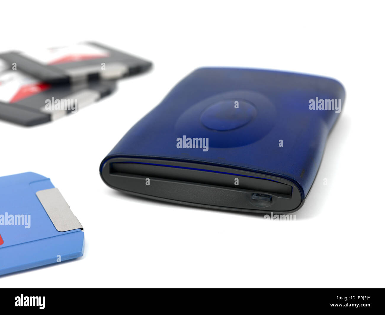 A backup zip drive isolated against a white background Stock Photo - Alamy