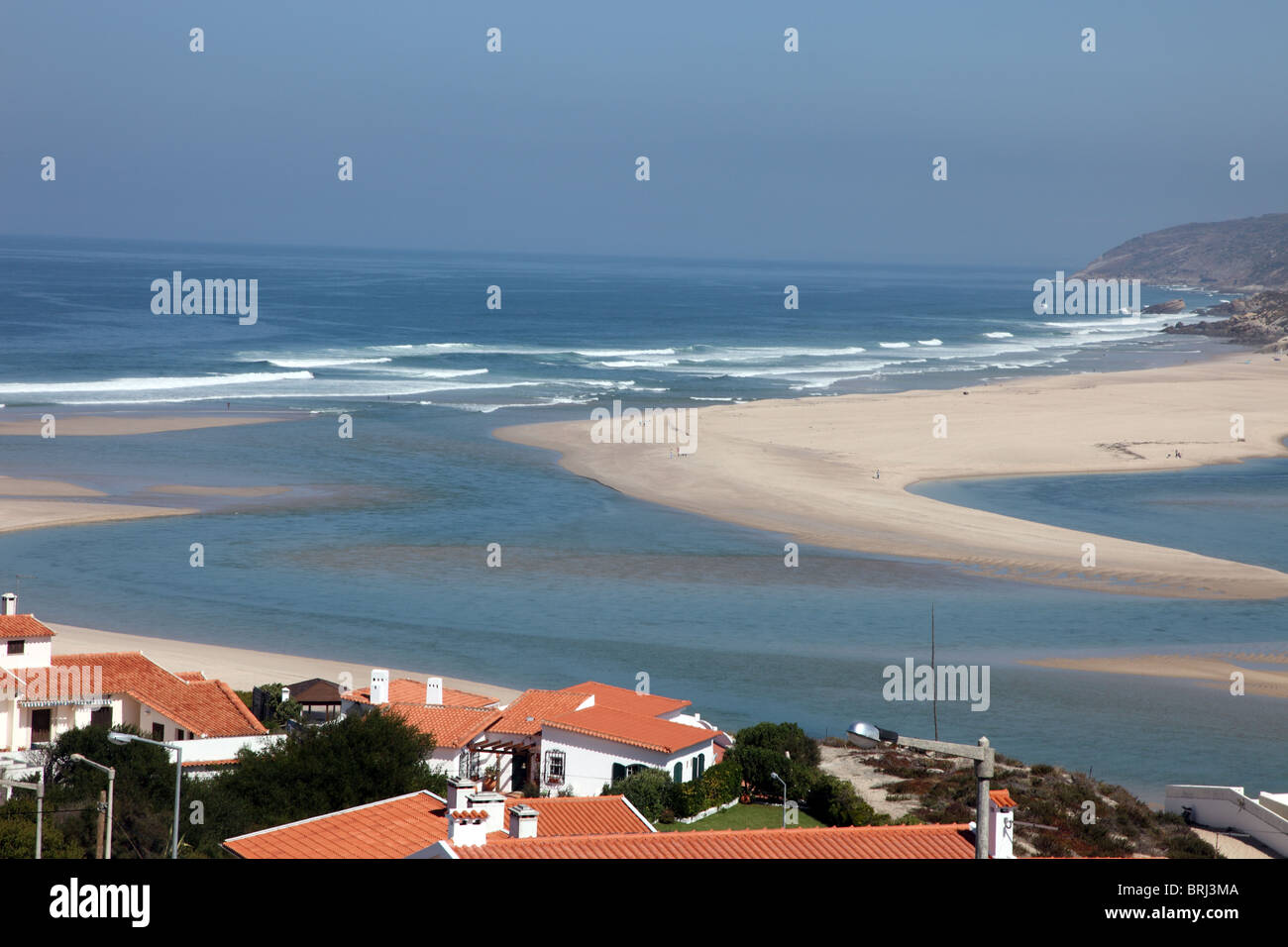 Foz do Arelho beach, Atlantic Coast, Portugal Stock Photo - Alamy