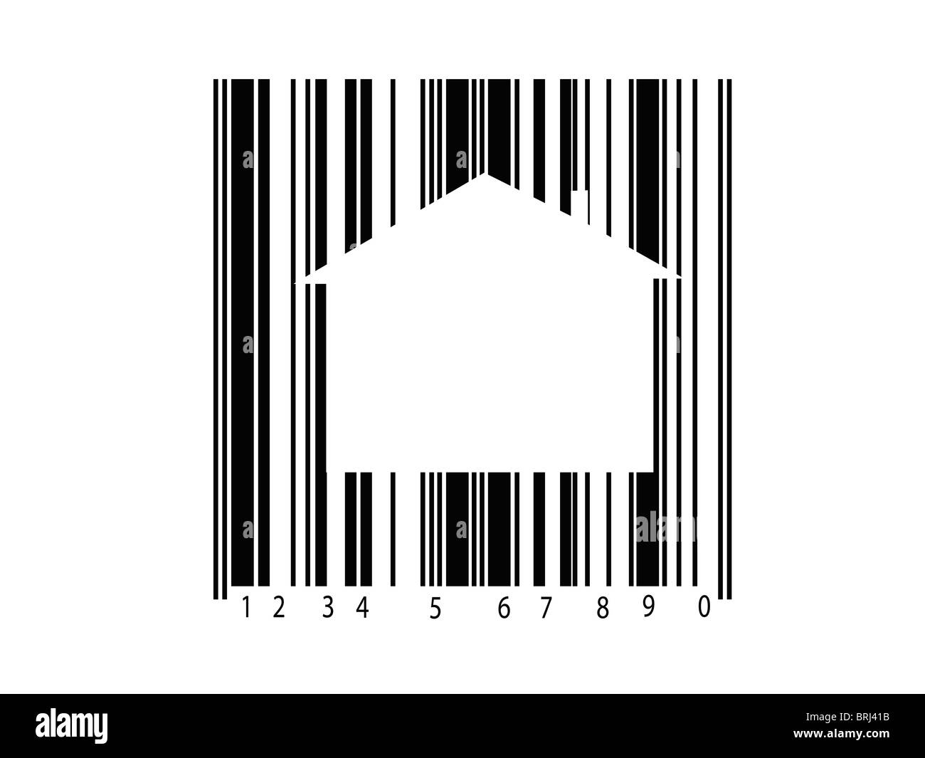 A barcode isolated against a white background Stock Photo - Alamy