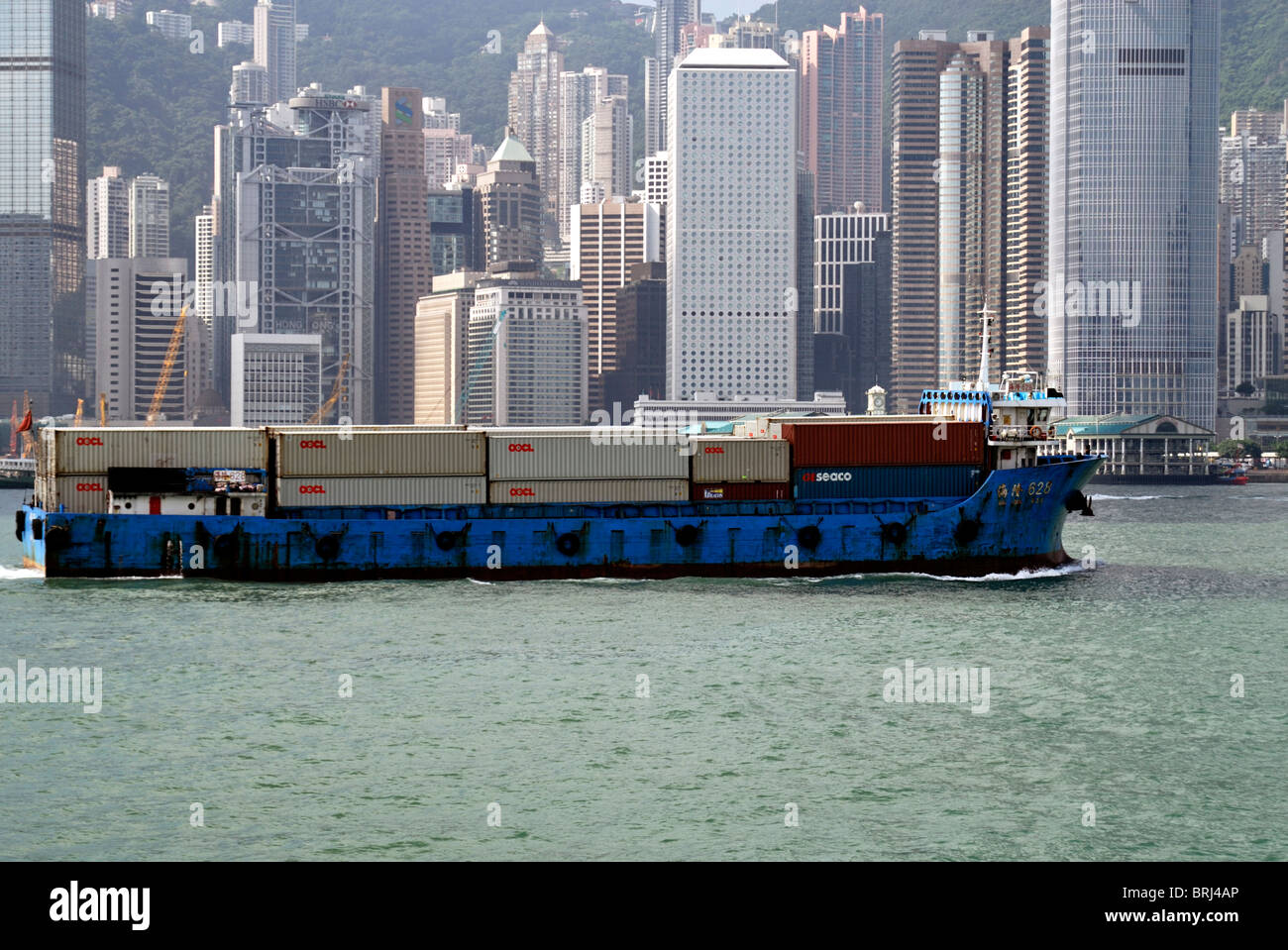 Container ship in Victoria Harbour,Hong Kong Stock Photo - Alamy