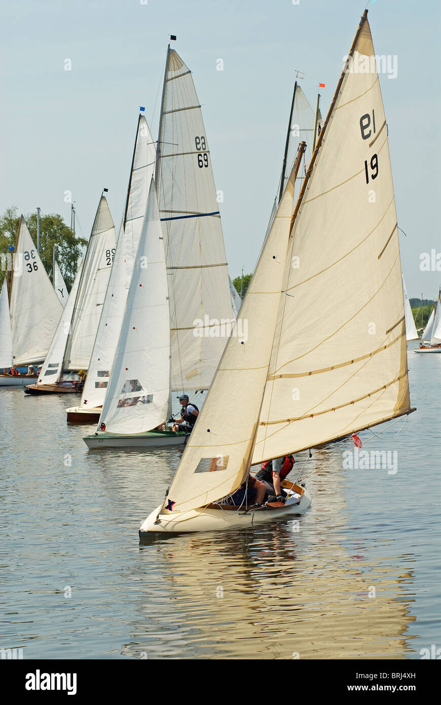 Start of the 50th Anniversary 3 Rivers race at Horning on the Norfolk ...