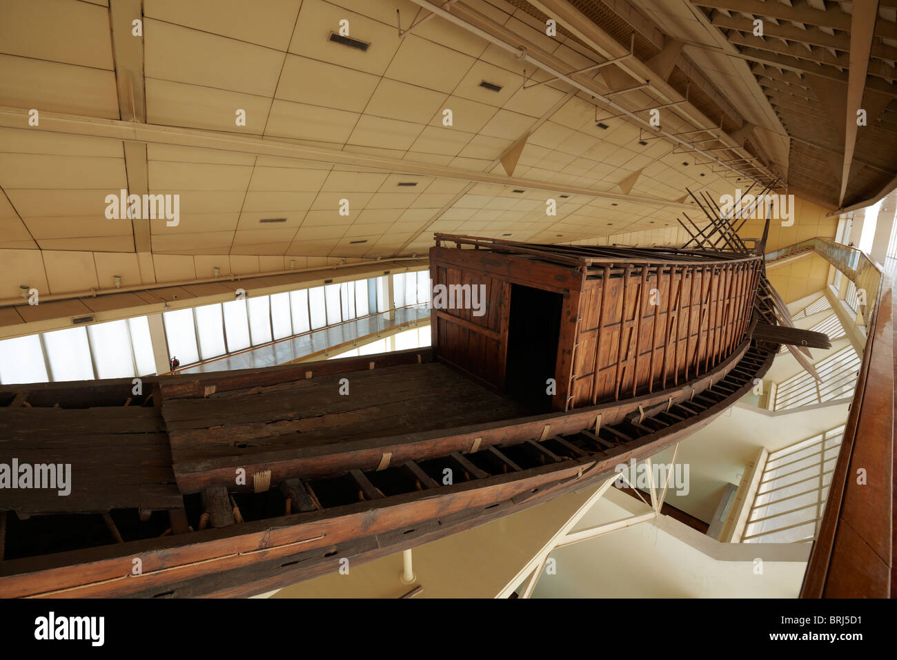 Khufu ship or solar barge, pyramids of Giza, Cairo, Egypt, Arabia ...