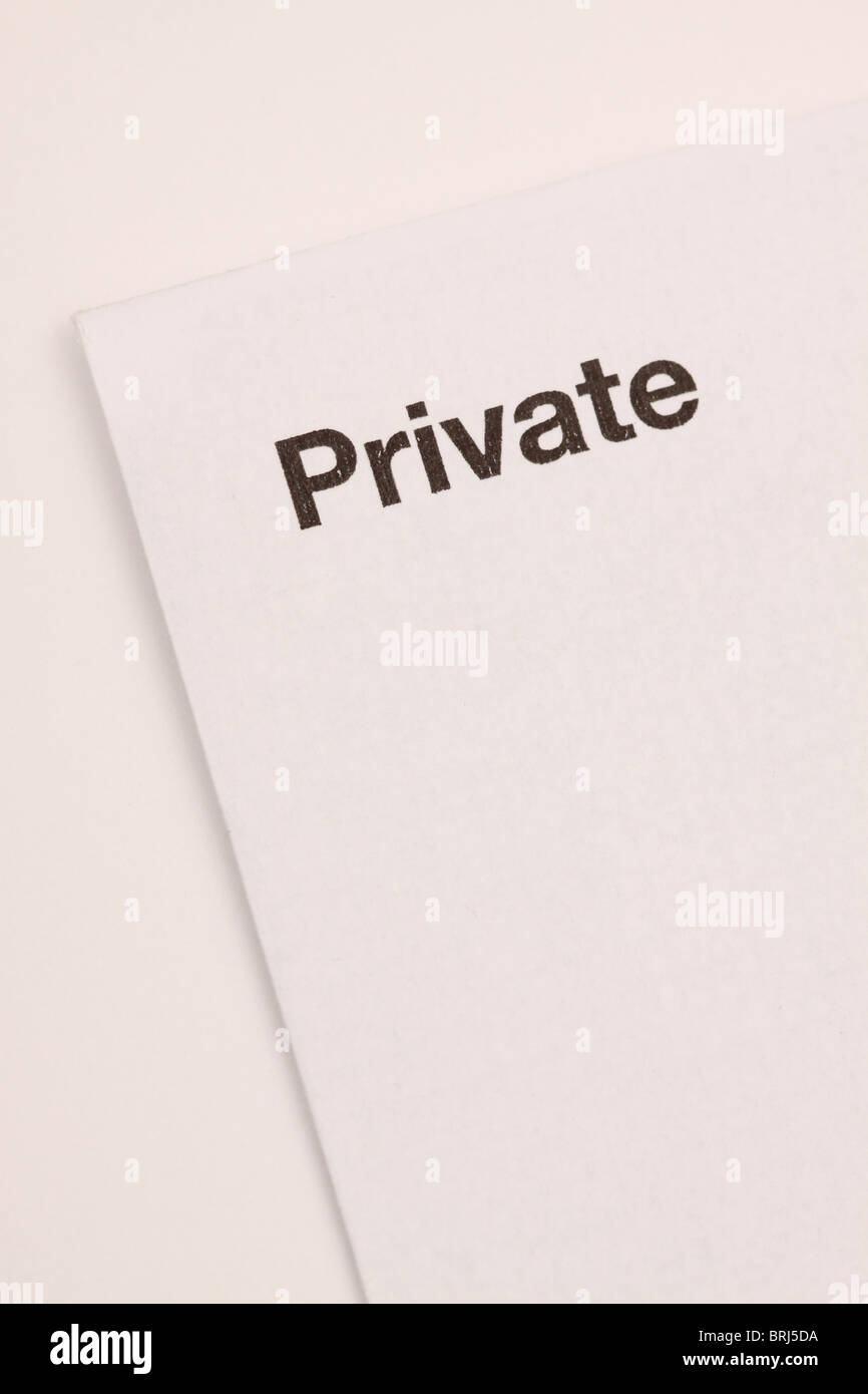 Word private hi-res stock photography and images - Alamy