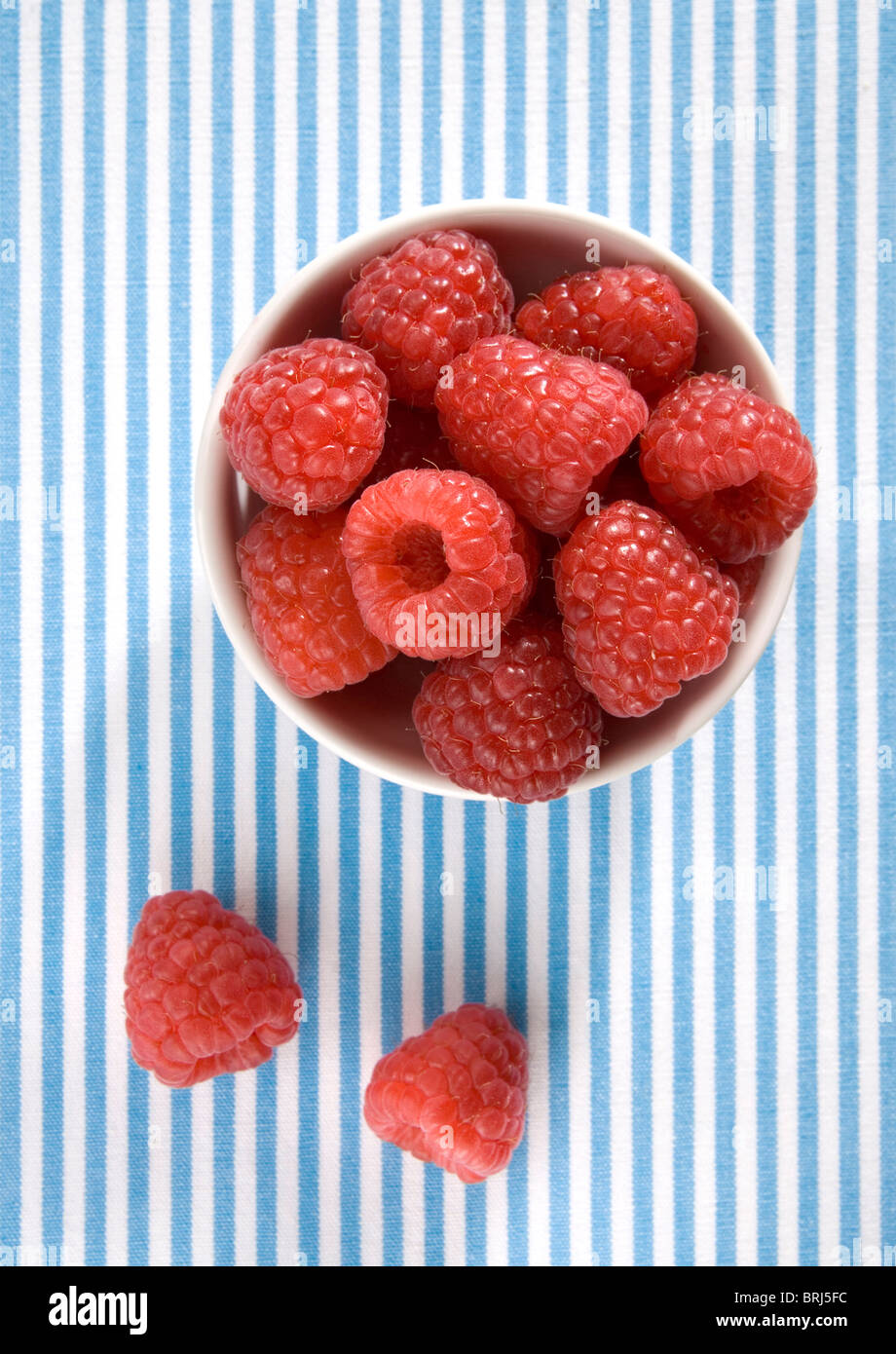 raspberries fresh top view Stock Photo - Alamy