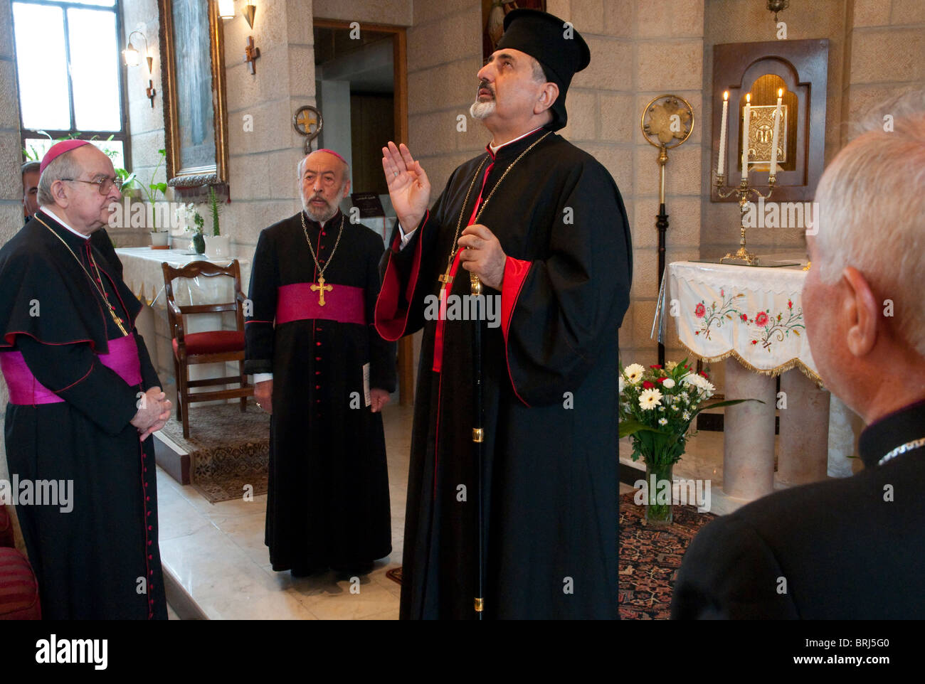 Reception at the Exarchate of Jerusalem by the Patriarch of Antioch of ...