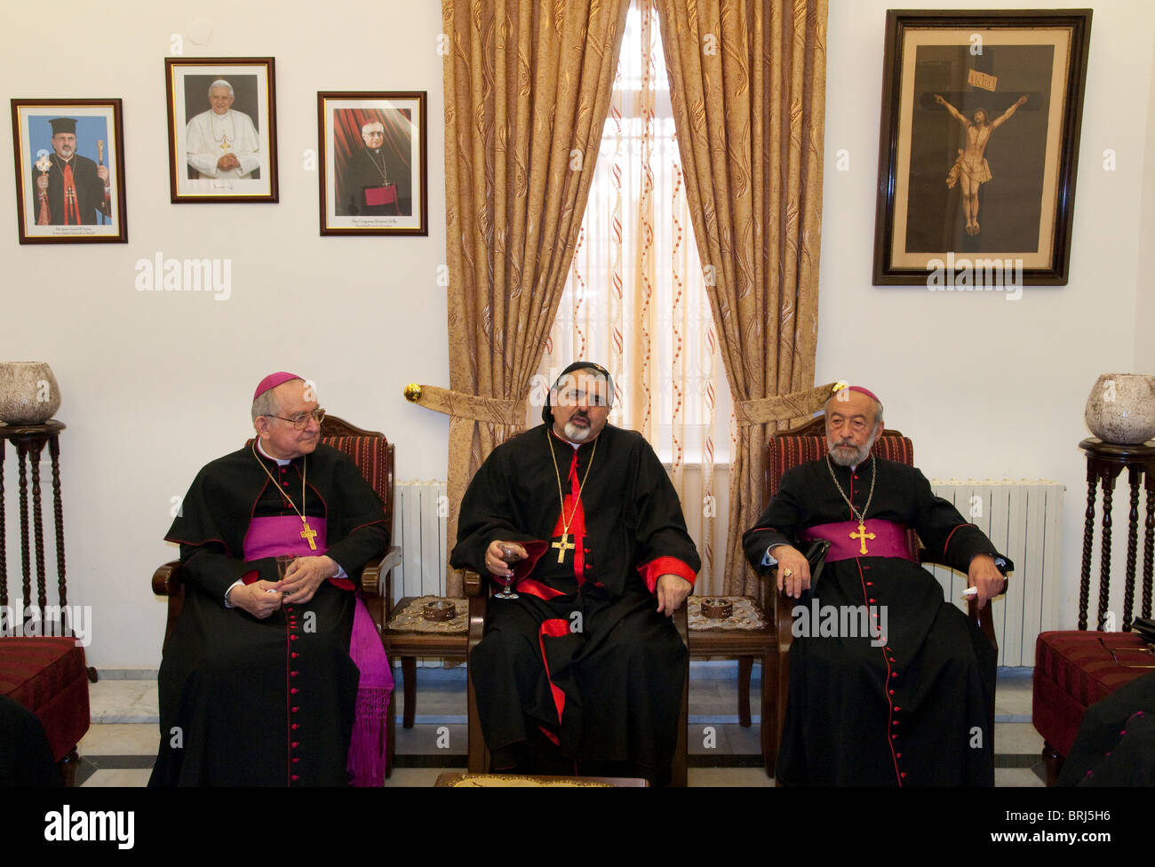 Reception at the Exarchate of Jerusalem by the Patriarch of Antioch of ...