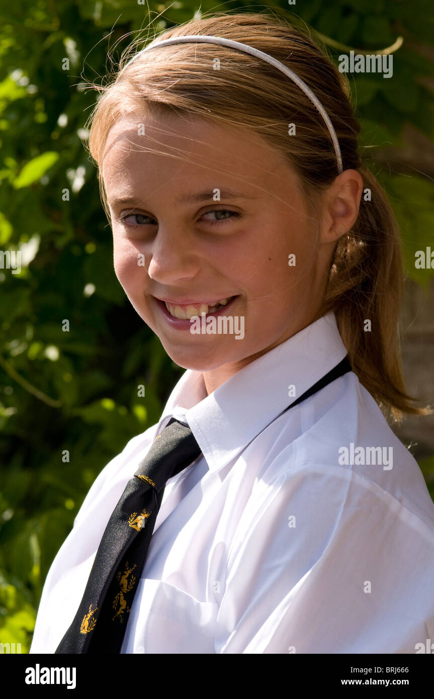 Portrait schoolgirl wearing school uniform hi-res stock photography and ...