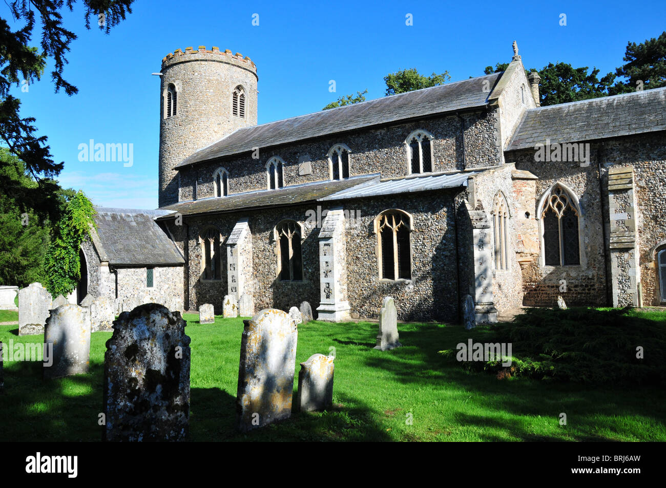 Norfolk round tower hi-res stock photography and images - Alamy