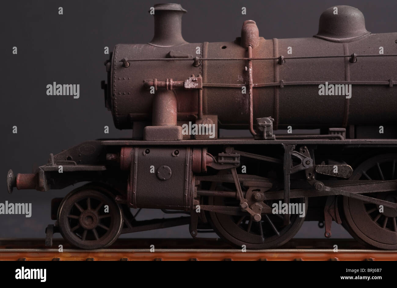 Ivatt Class 2, 2-6-0, BR Green Livery, heavily weathered Stock Photo ...