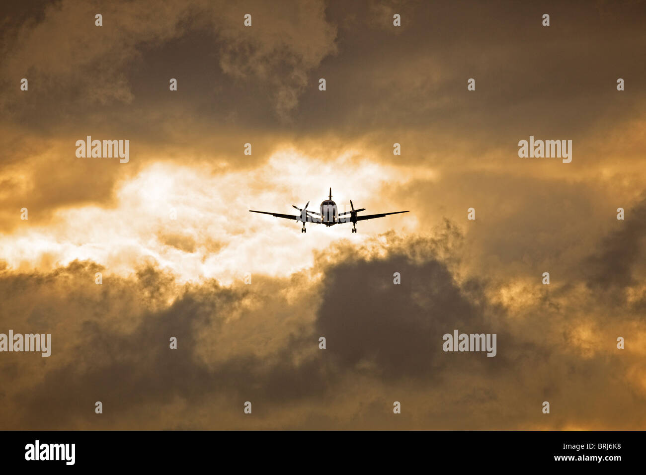 A plane approaching Edinburgh airport, Scotland, UK Stock Photo - Alamy