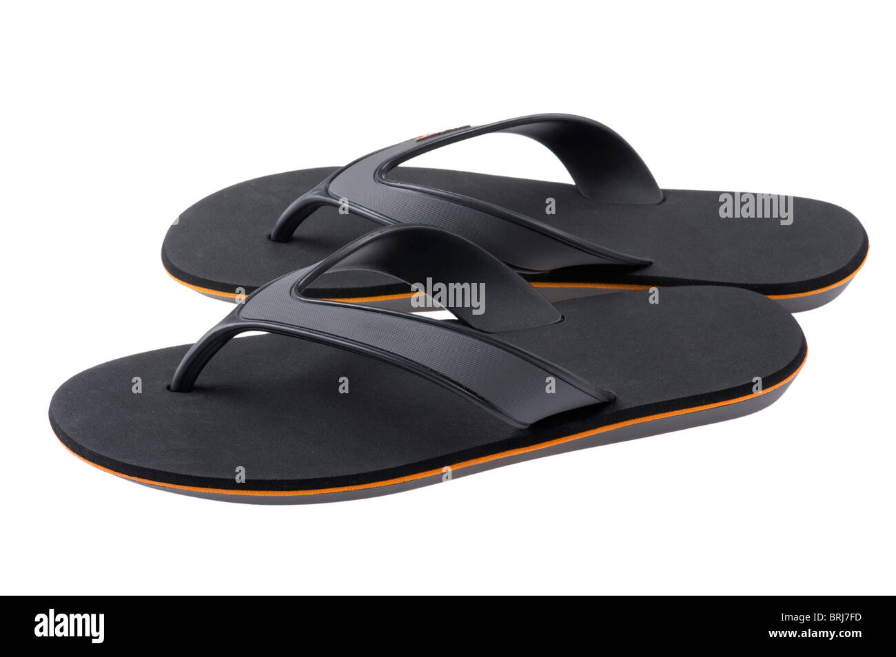 object on white - flip flops close up Stock Photo - Alamy