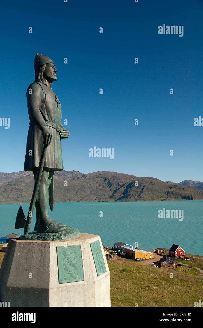 Greenland, Brattahlid (aka Qassiarsuk). Overview of settlement started ...