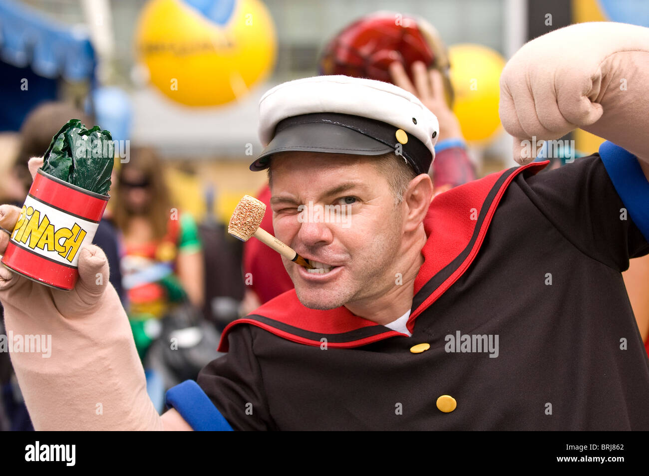 "Popeye" at the DreamWorks animation event to to beat the Guinness ...