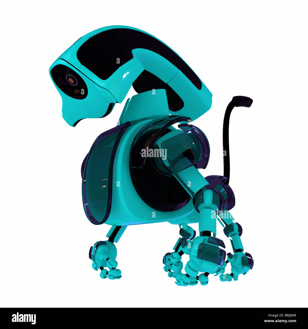 BLue 3d robotic toy dog Stock Photo - Alamy