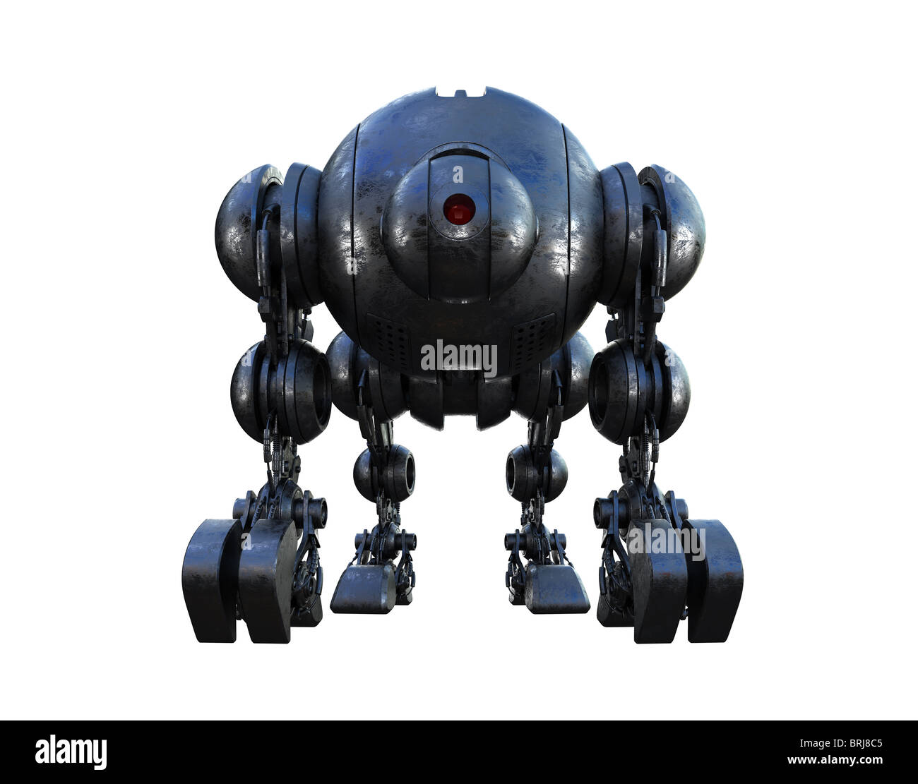 Massive futuristic robotic steel shell Stock Photo - Alamy