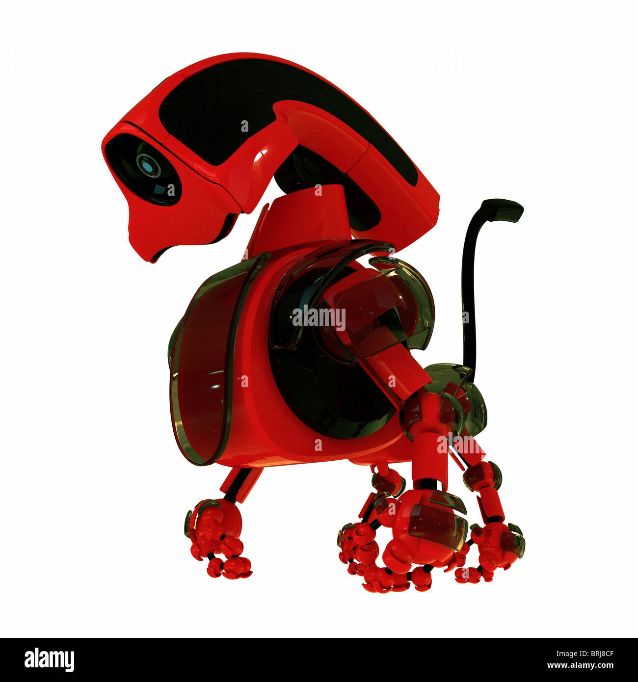 Red 3d robotic toy dog Stock Photo - Alamy