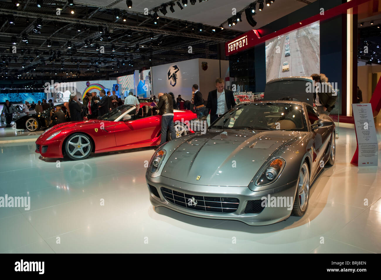 Paris, France, Paris Car Show, Ferrari Luxury Sedans, 599 GTB, on ...