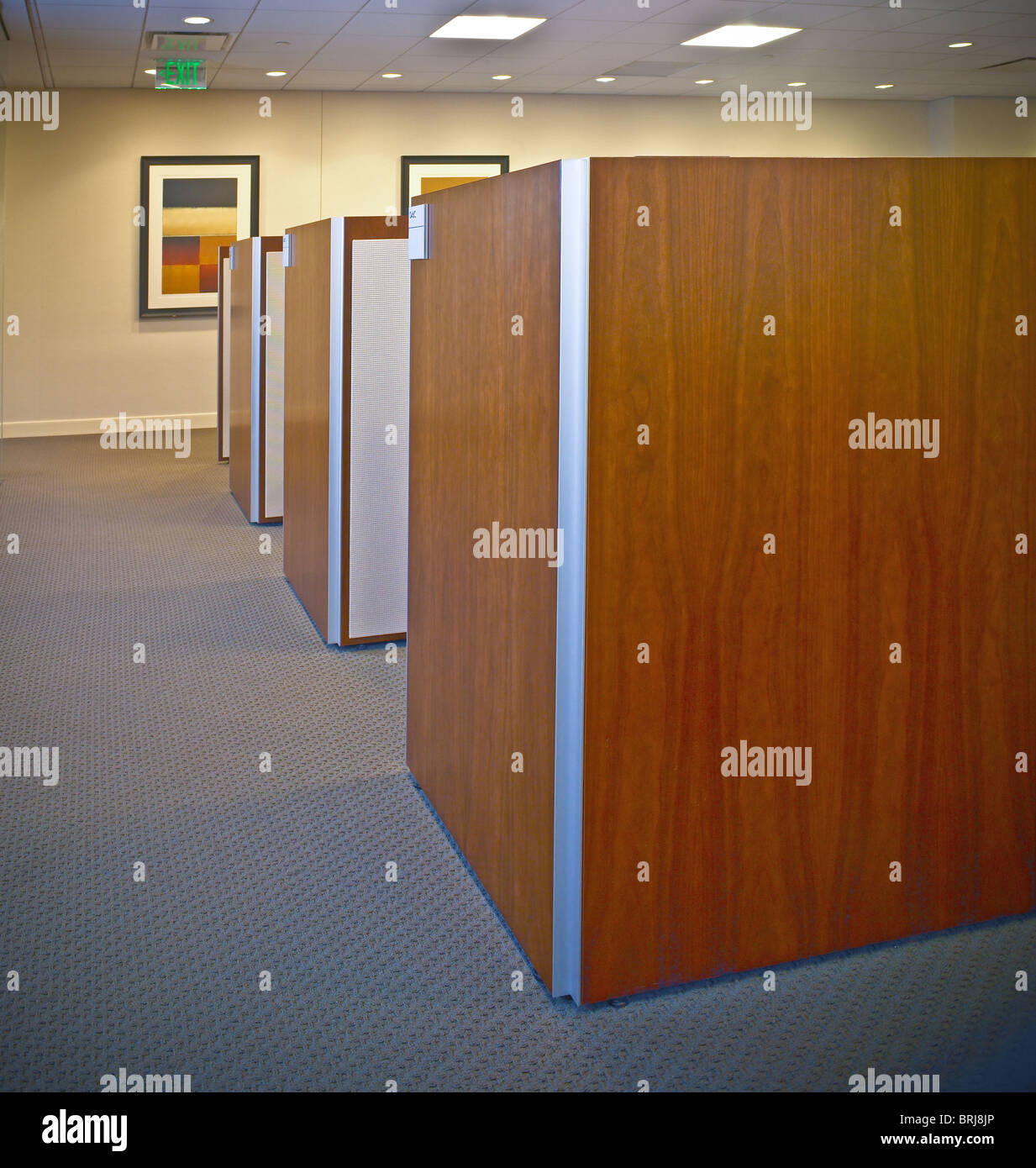 Business office cubicle furniture Stock Photo - Alamy