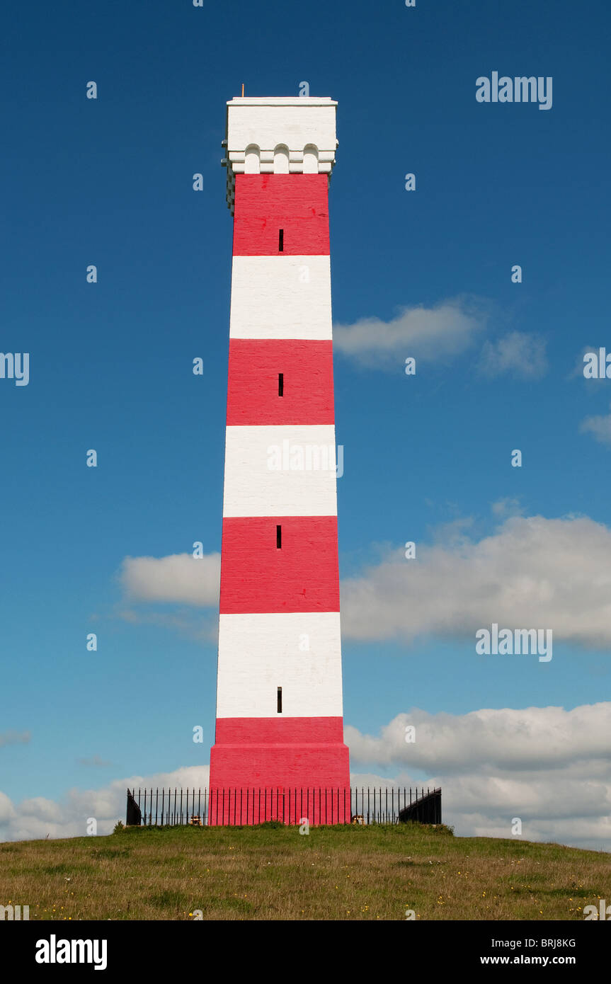 the Daymark tower at Gribbin head in cornwall, uk Stock Photo - Alamy