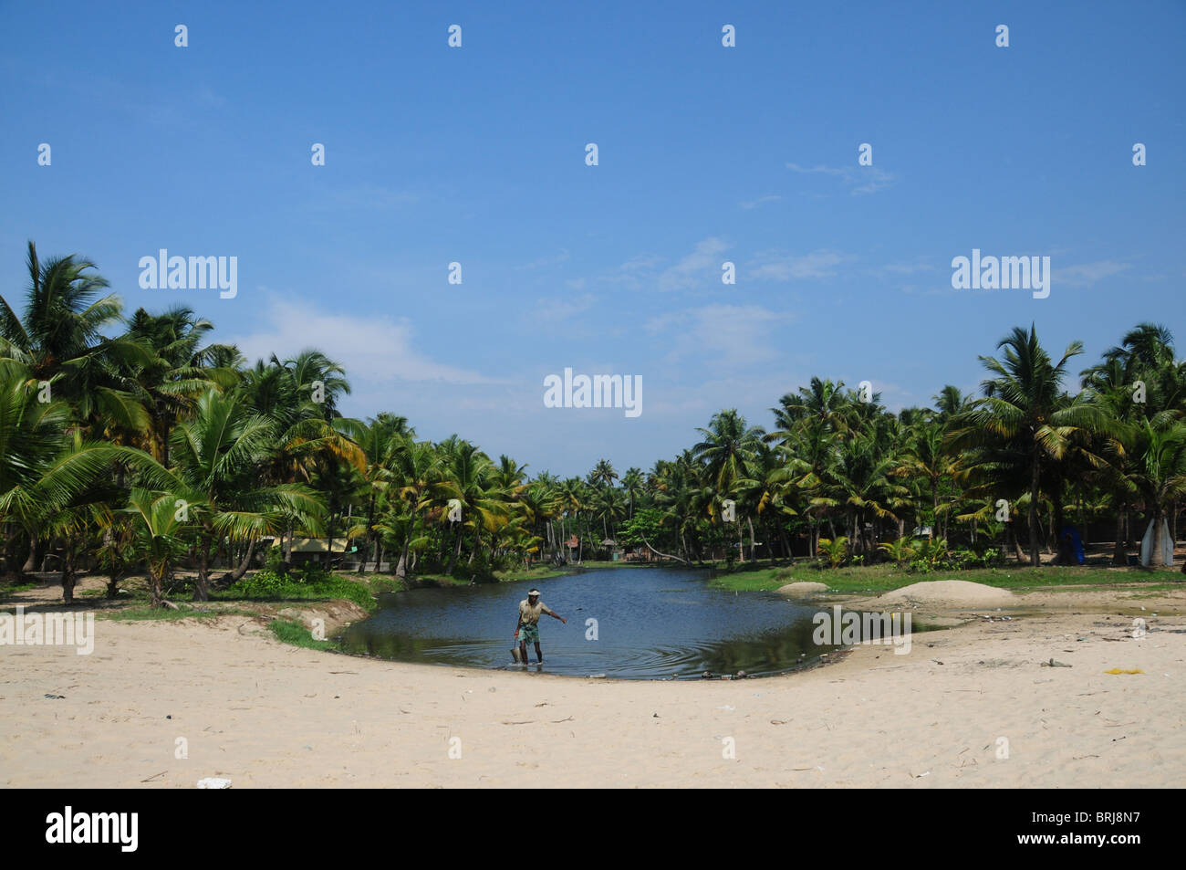 South Indian Beaches and Backwaters in Kerala State Stock Photo - Alamy
