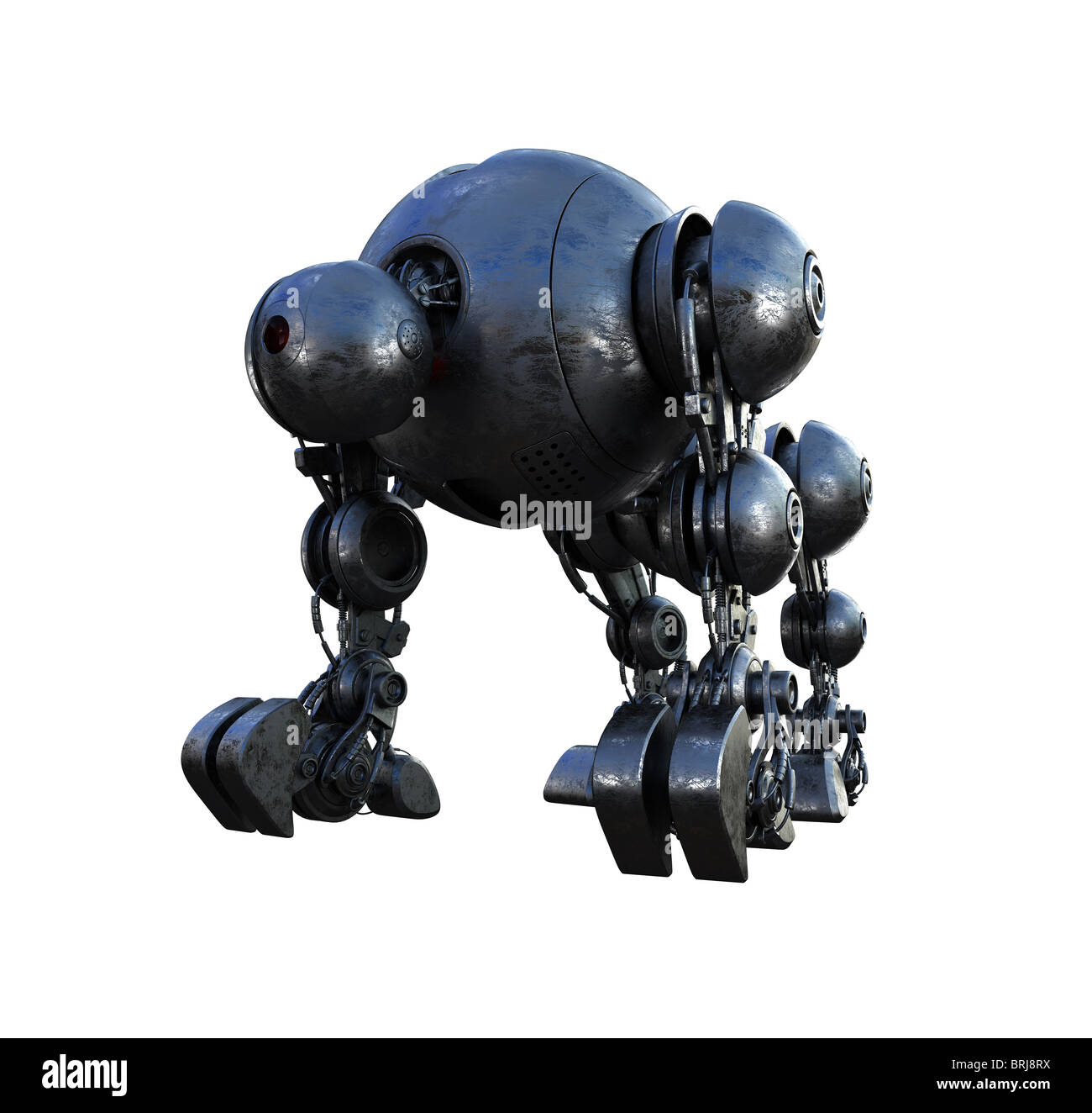 Massive futuristic robotic steel shell Stock Photo - Alamy