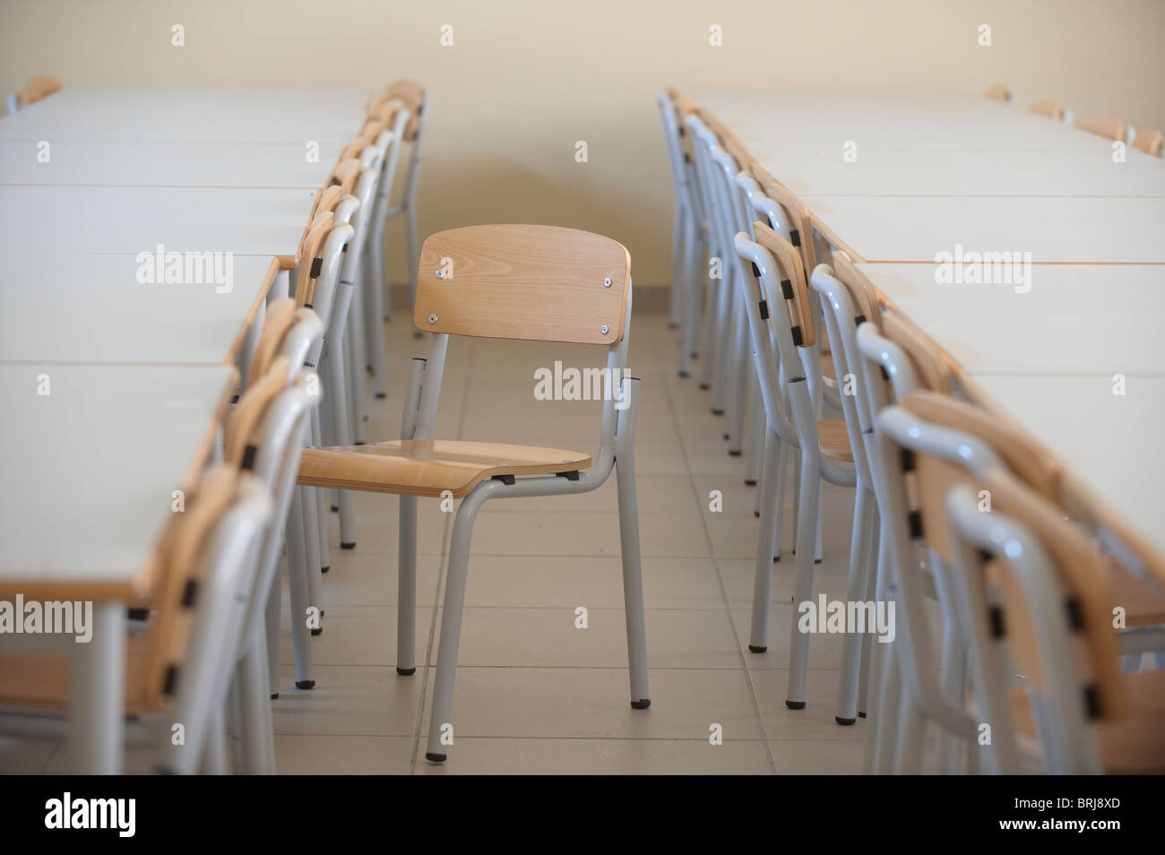 Empty school cafeteria Stock Photo - Alamy
