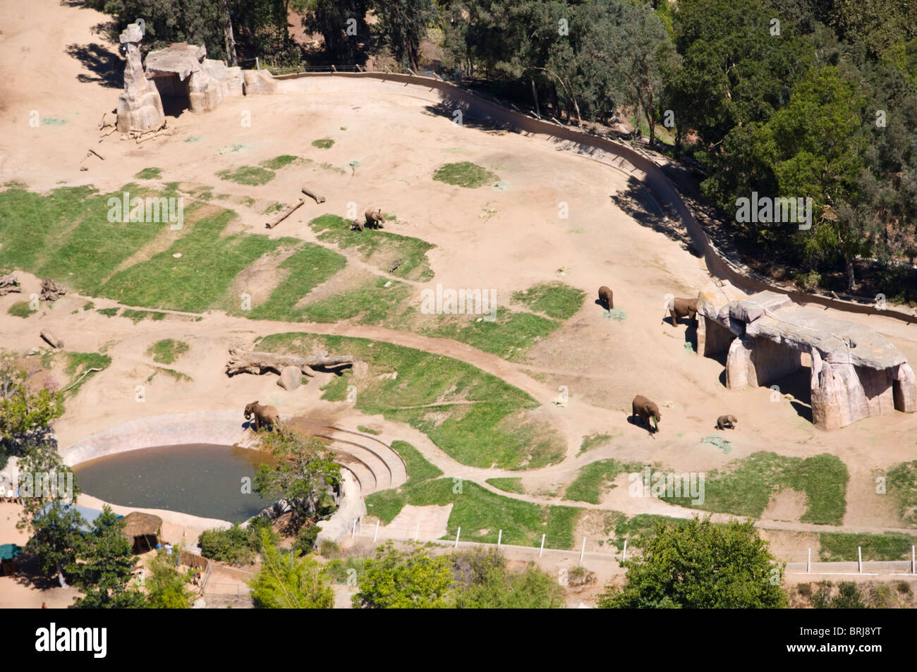 Aerial view of zoo Stock Photo - Alamy