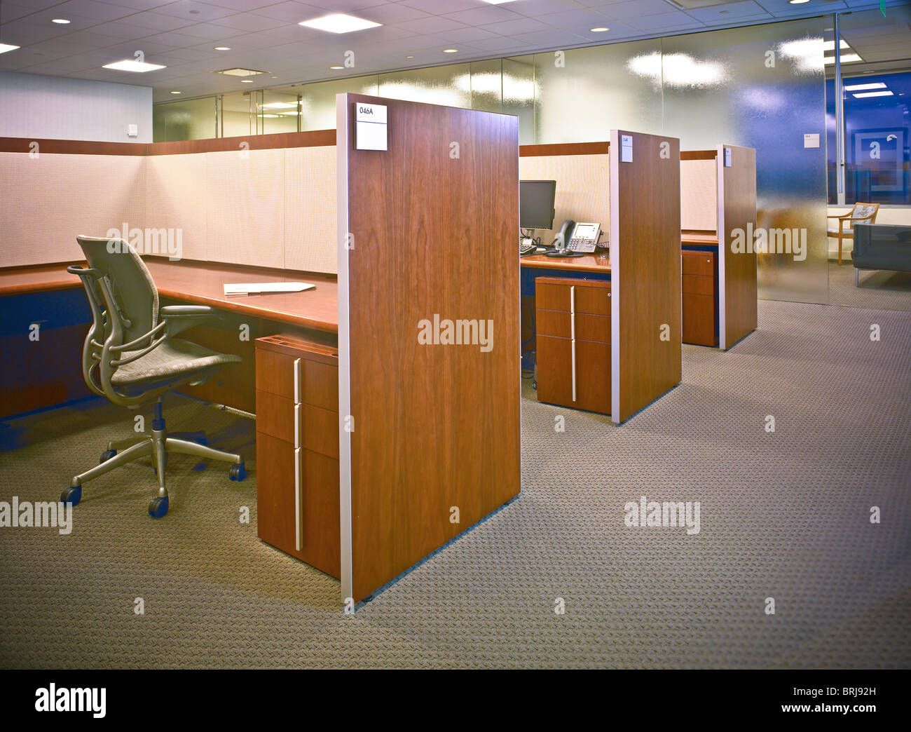 Business office cubicle furniture Stock Photo - Alamy
