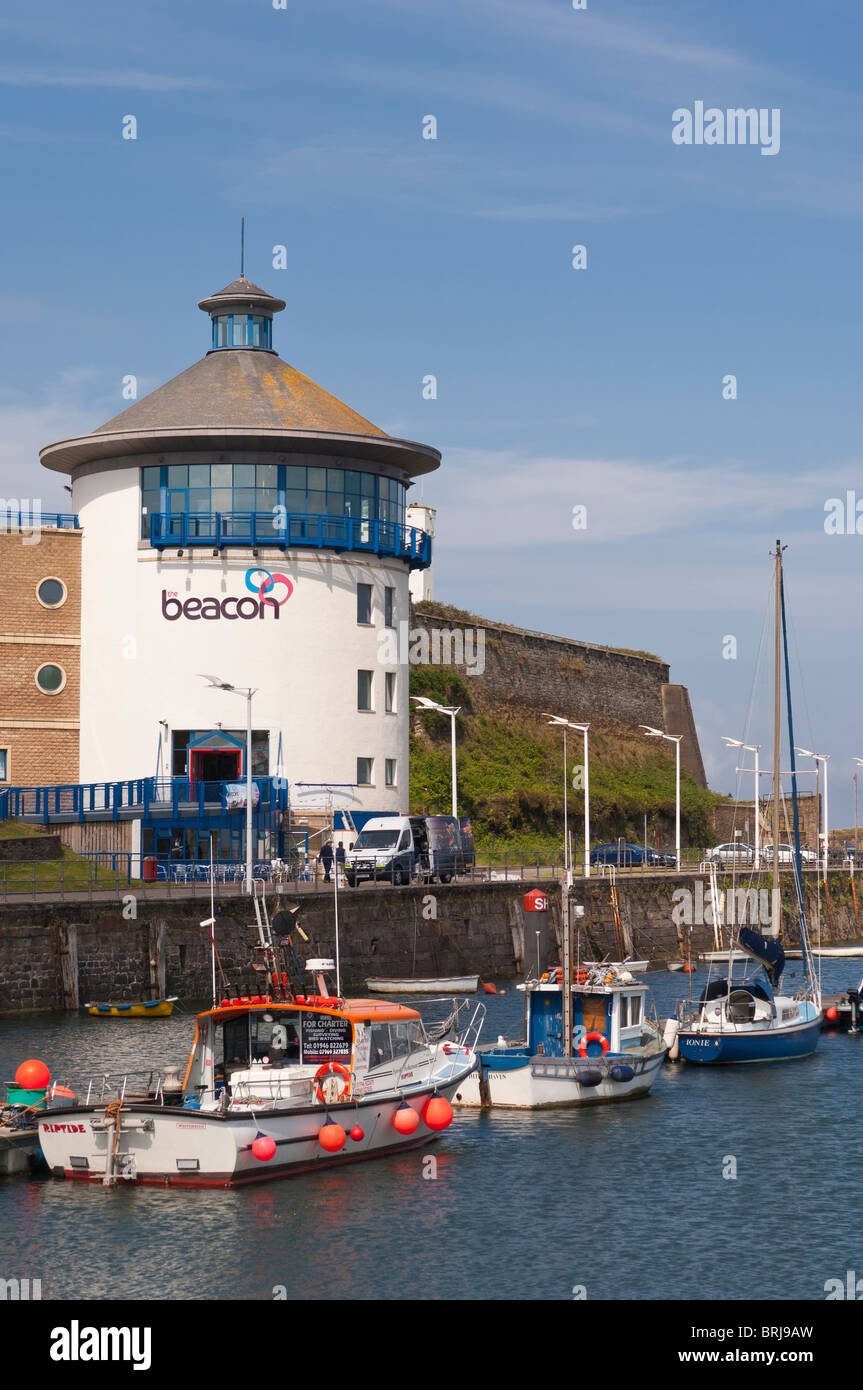The Beacon at Whitehaven marina and harbour on the west coast of ...
