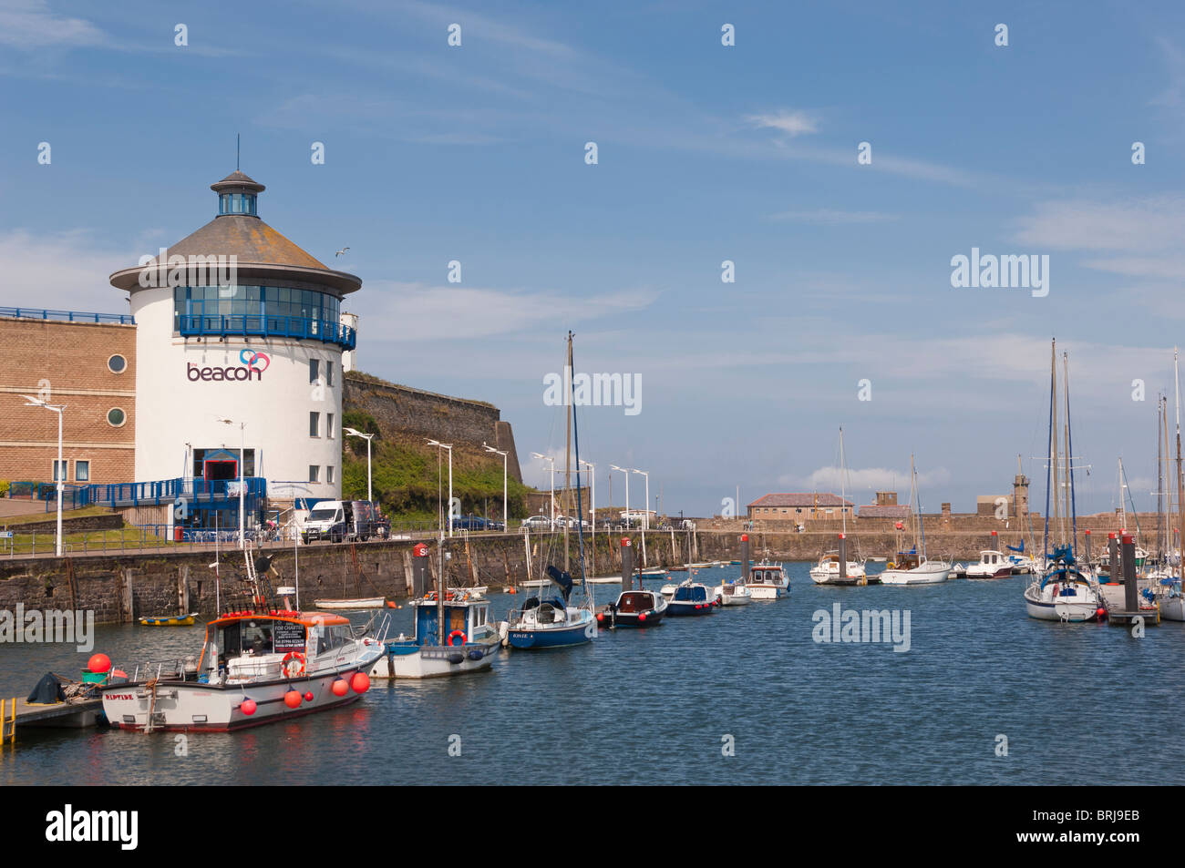 The Beacon at Whitehaven marina and harbour on the west coast of ...