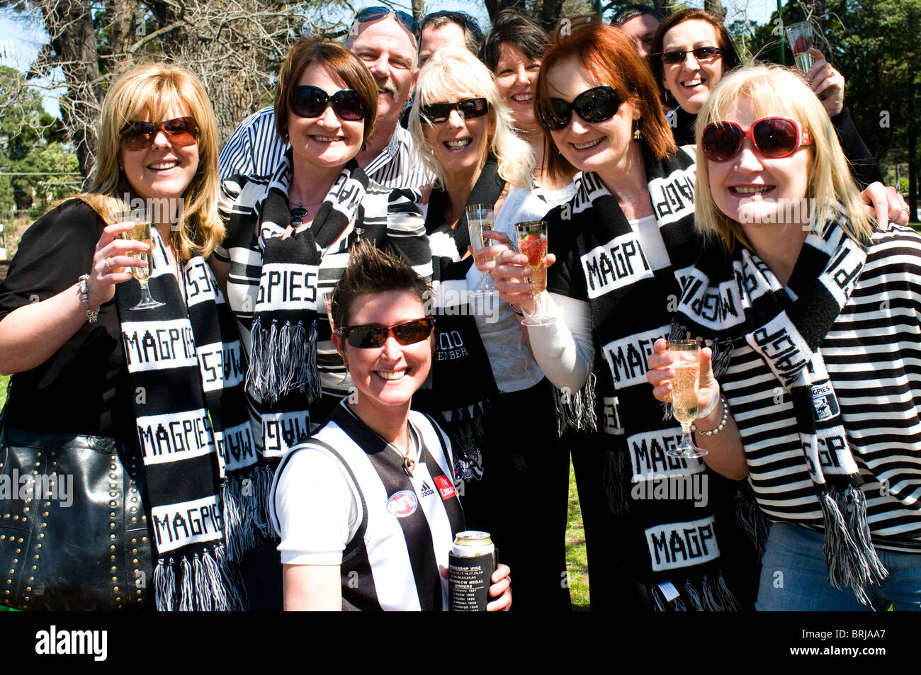AFL Grand Final supporters, Melbourne, Victoria, Australia Stock Photo ...