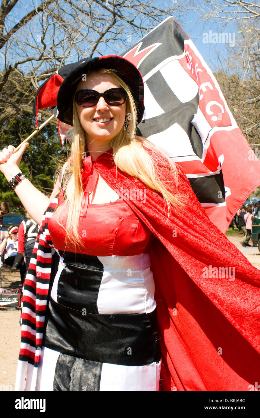 AFL Grand Final supporters, Melbourne, Victoria, Australia Stock Photo ...