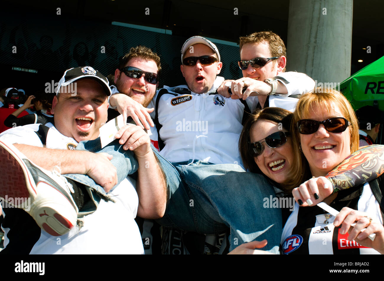 AFL Grand Final supporters, Melbourne, Victoria, Australia Stock Photo ...