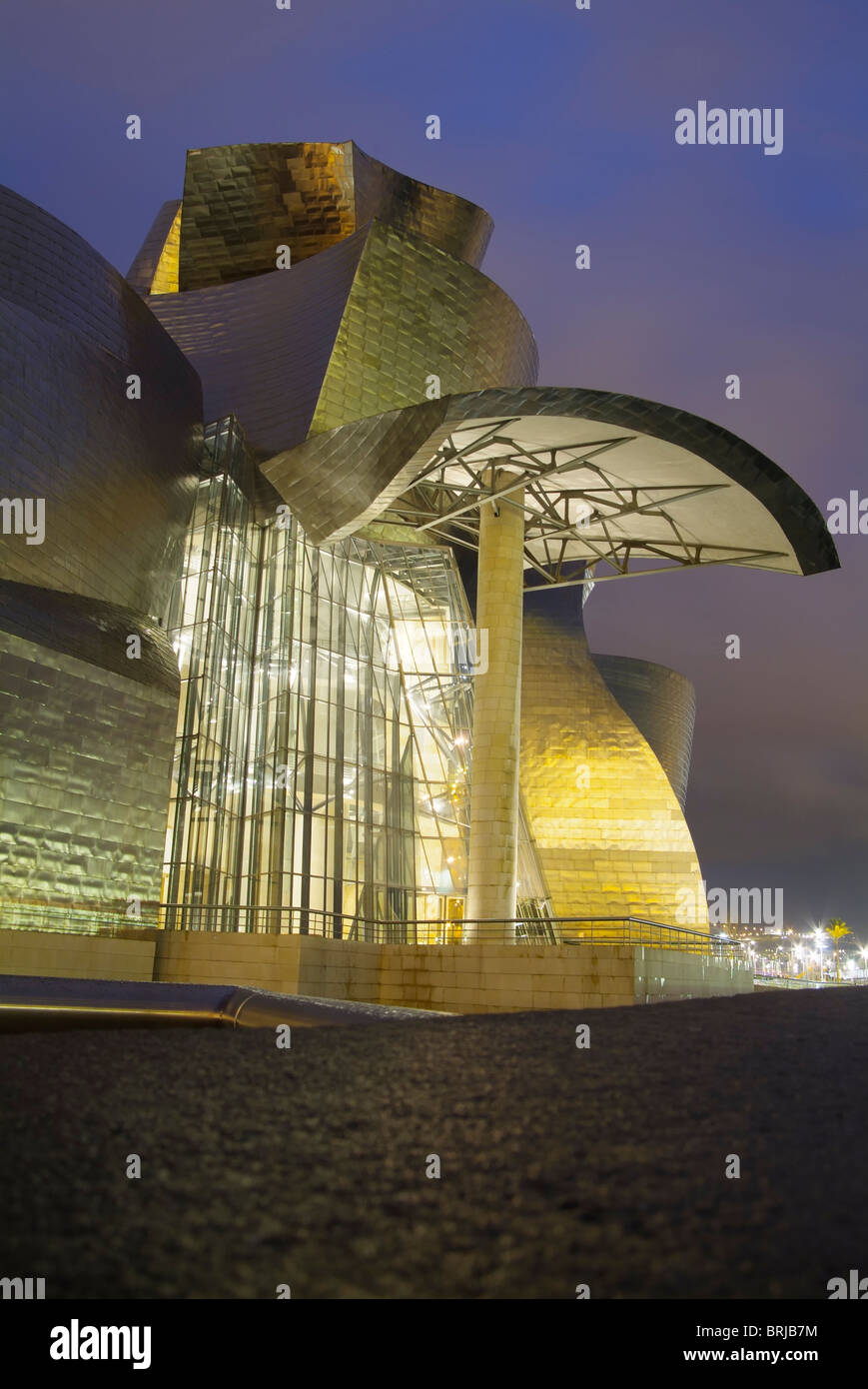 Detail of the architecture of Guggenheim museum Stock Photo - Alamy