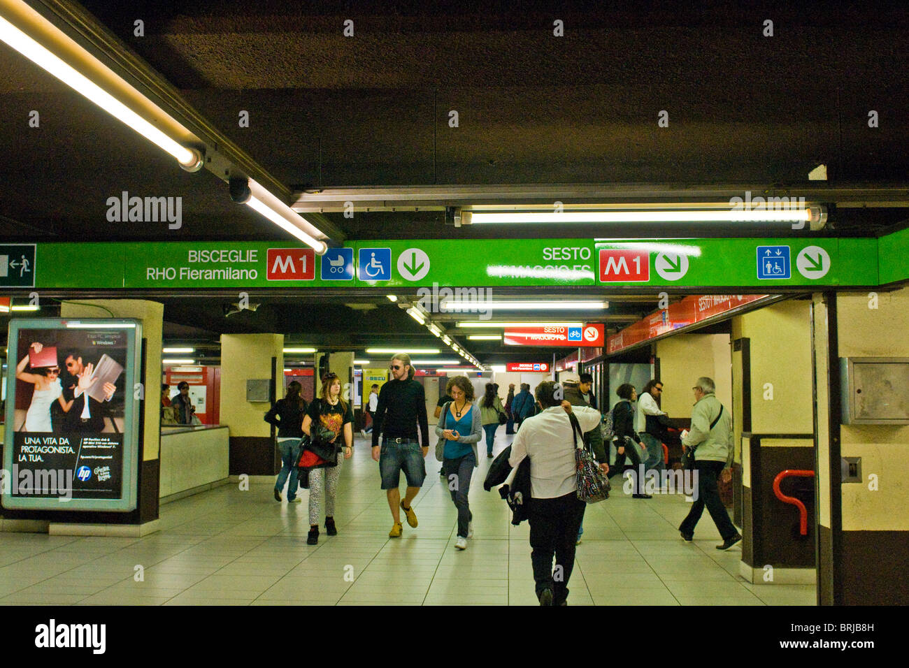 Subway, Milan, Italy Stock Photo - Alamy