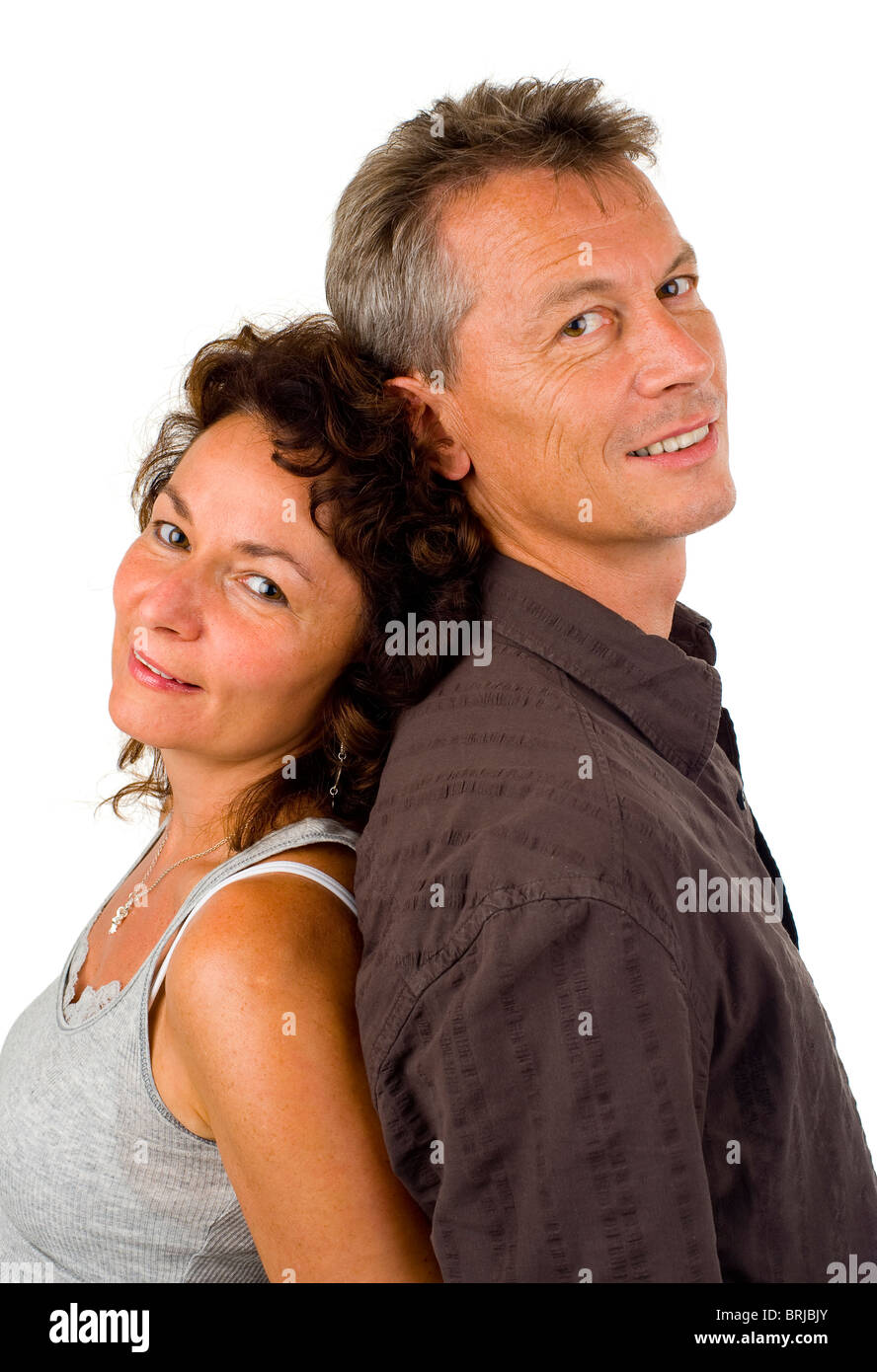 Couple happy portrait isolated 40s hi-res stock photography and images ...