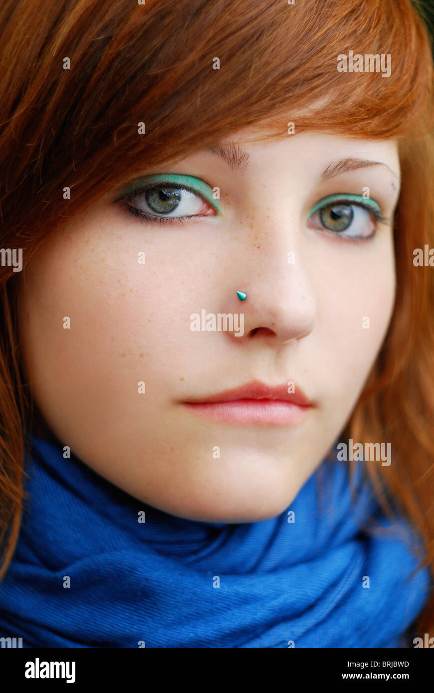 Colorful portrait of young teen Stock Photo - Alamy